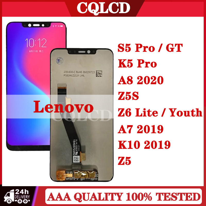 สําหรับ Lenovo S5 Pro LCD K5 Pro LCD A8 2020 LCD Z5S LCD Z6 Lite จอแสดงผล Touch Screen Digitizer ...