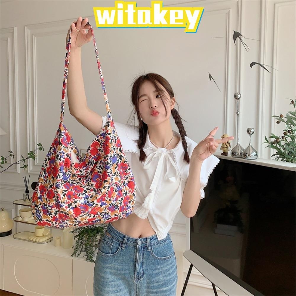 Witakey กระเป๋าสะพายไหล่ พิมพ์ลายเสือดาว ดอกกุหลาบ ขนาดเล็ก ความจุขนาดใหญ่ | Shopee Thailand