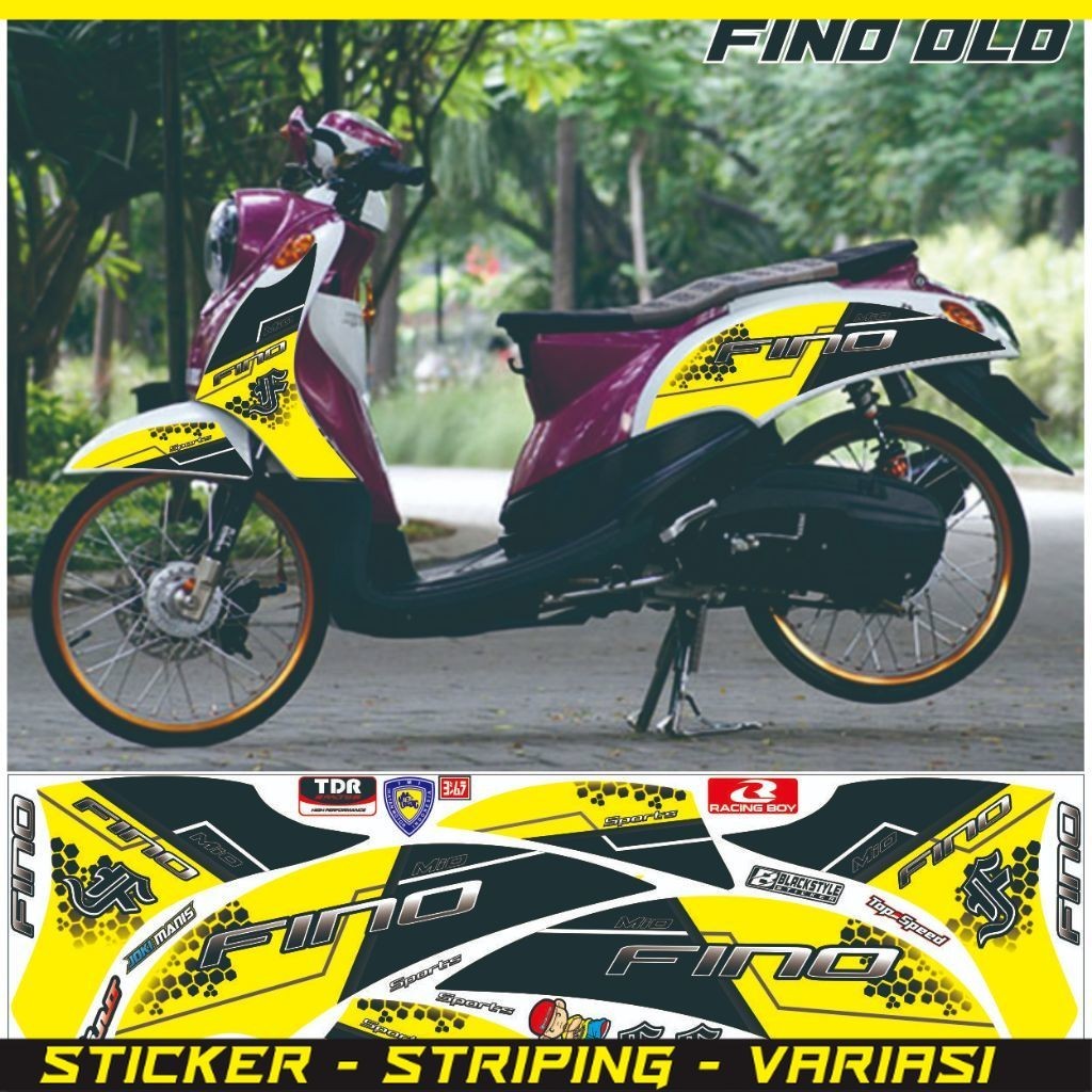 VARIATION OF STICKER VARIATIONS OF MIO FINO OLD CARBON MOTORCYCLE ...
