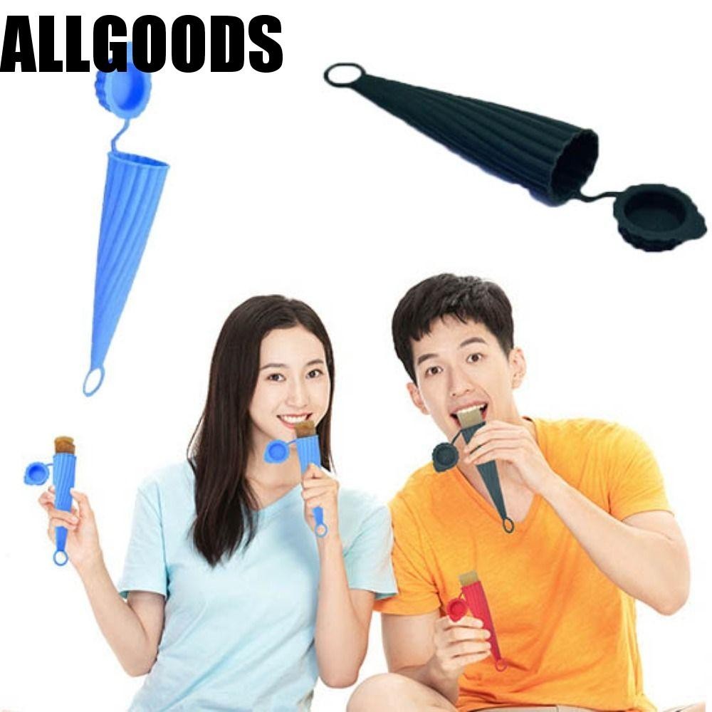 Allgoods แม่พิมพ์ไอศกรีม ซิลิโคน แบบยาว พร้อมฝาปิด ใช้ซ้ําได้ ถอดง่าย สําหรับทําไอศกรีม น้ํา ...