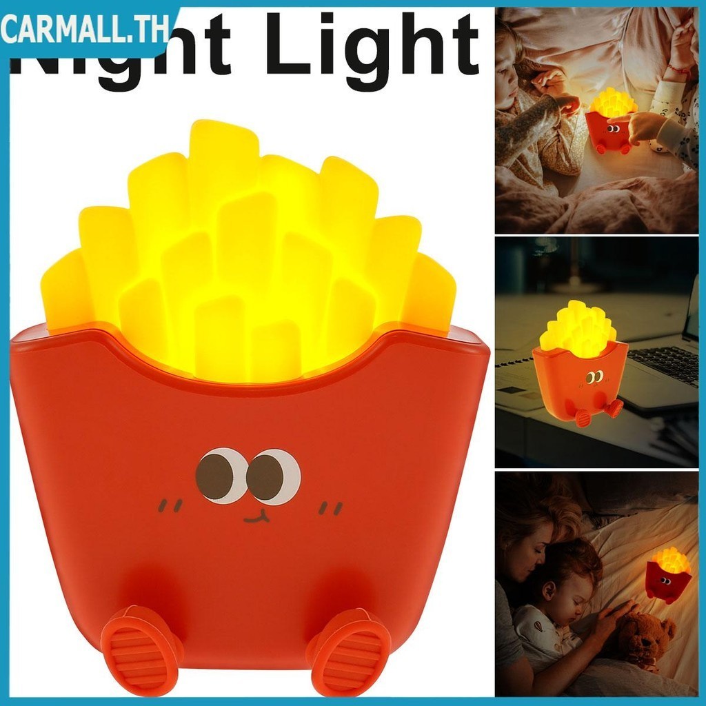 French Fries Shape Night Light 1200mAh น ่ ารักโคมไฟแตะขนาดเล ็ กแบบชาร ...