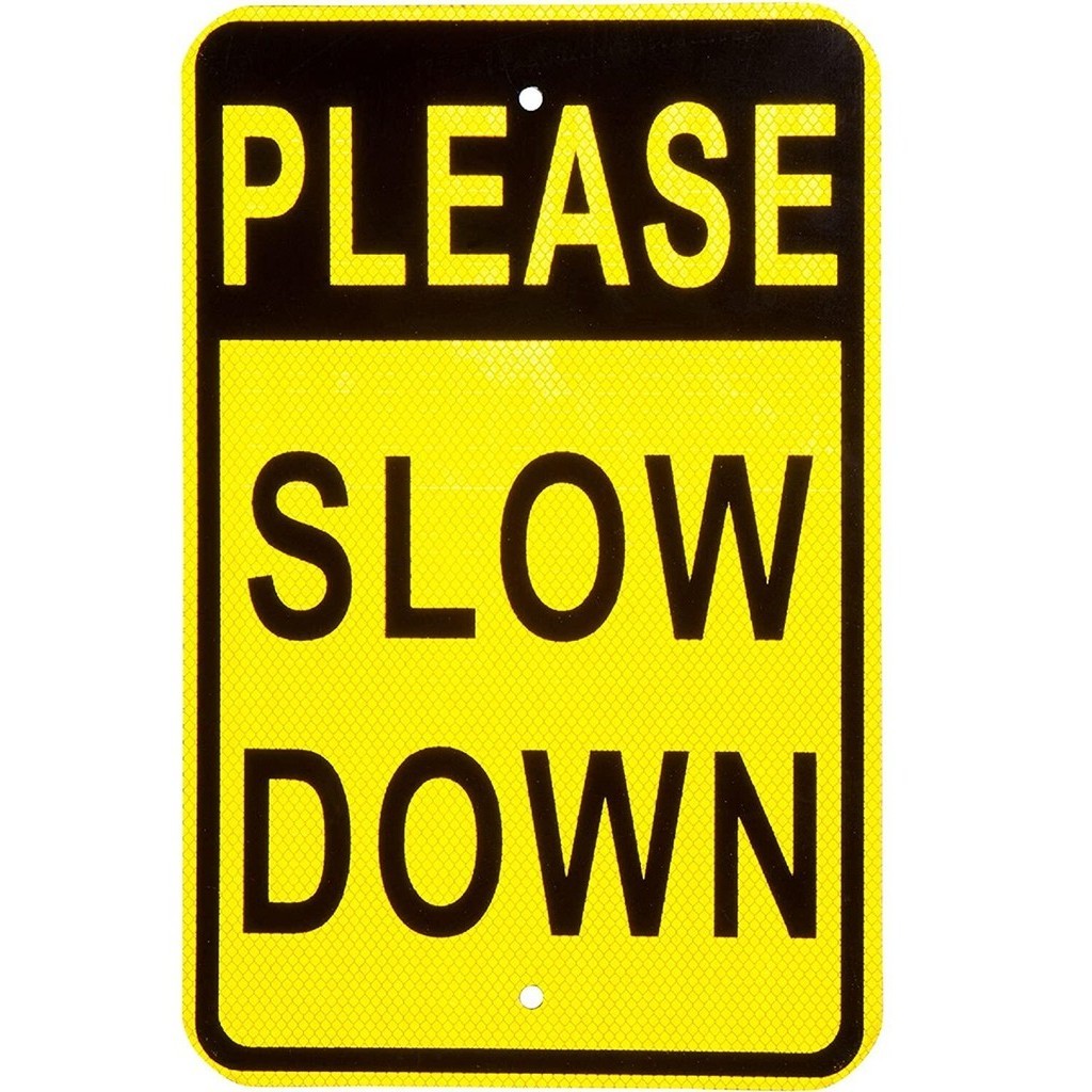 ป้ายสัญลักษณ์ อลูมิเนียม สะท้อนแสง ลาย Please Slow Down สําหรับเด็ก | Shopee Thailand