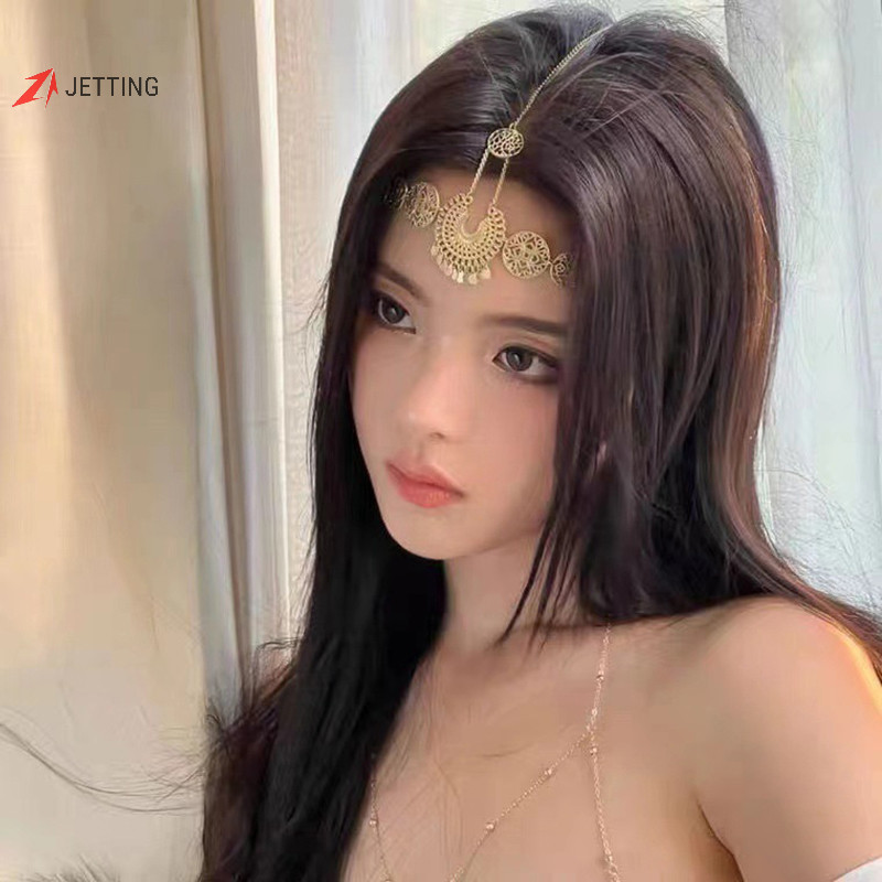 Jtth เครื่องประดับผม สายโซ่ยาว สีเงิน สไตล์วินเทจ สําหรับผู้หญิง ...