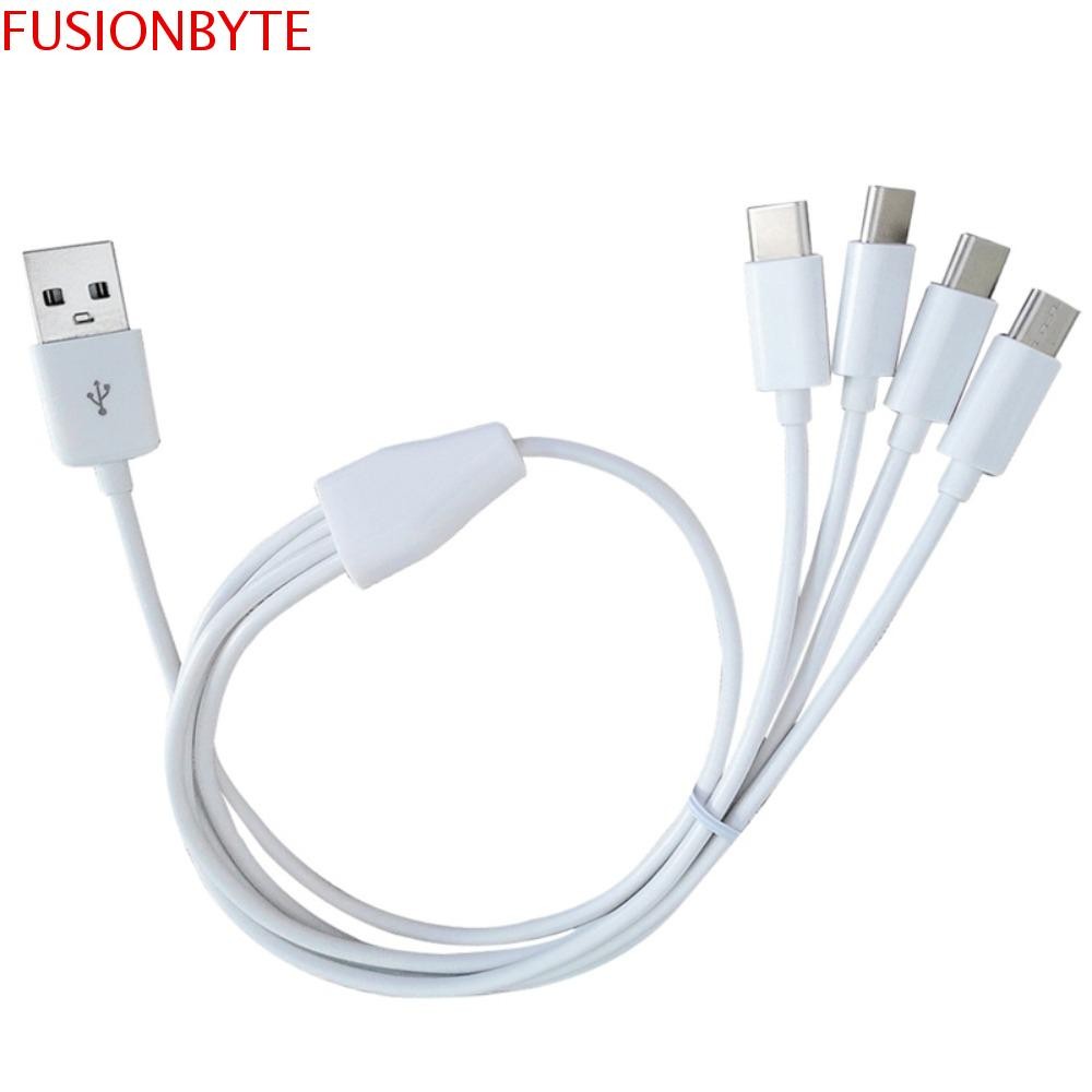 Fusionbyte สายไฟแหล่งจ่ายไฟสายชาร์จแยกสายชาร์จหลายพอร์ตหนึ่งลากสี่สายแยก USB C USB ถึง 4 พอร์ต ...