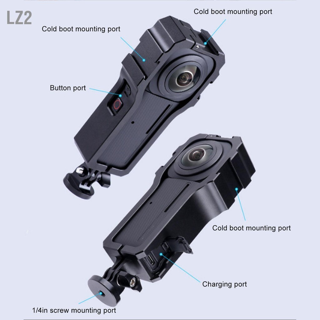 LZ2 กล้องแอคชั่นแคมเมรากรอบเคสอลูมิเนียมอัลลอยด์ป้องกันสำหรับ Insta360 ...
