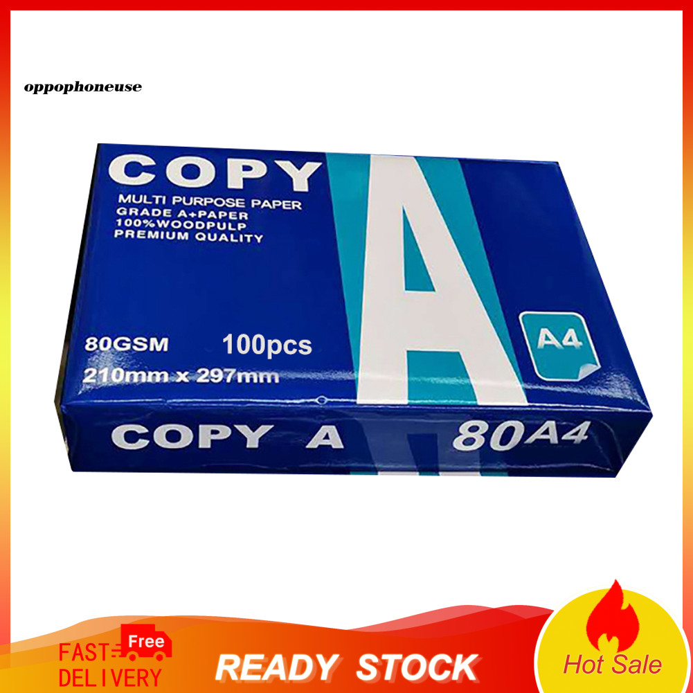 Oppo กระดาษคัดลอก ขนาด A4 อเนกประสงค์ สําหรับเครื่องพิมพ์ศิลปะ 100 ชิ้น | Shopee Thailand
