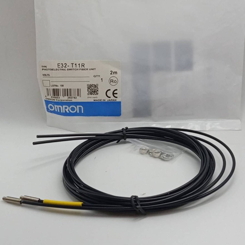 E32-T11R งานแท้ omron พร้อมส่งในไทย 1 ชุดสายไฟเบอร์ 2 เมตร 2 เส้น+ตัวตัดสาย ของใหม่ จากไทย ...
