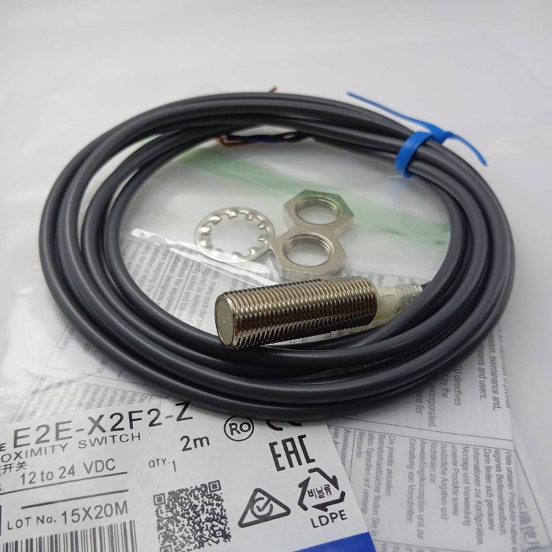 งานแท้ E2E-X2F1 2m เซ็นเซอร์ ตรวจจับ 2M OMROM Inductive Proximity ...