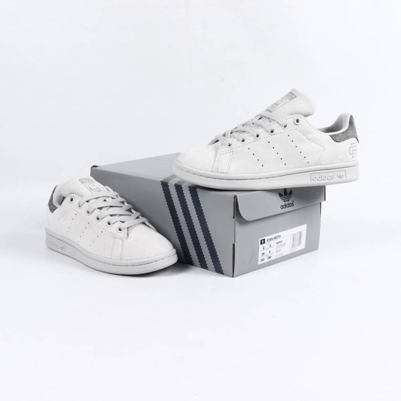 Adidas Stan Smith X Reigning Champ สีเทาอ่อน เป็นต้นฉบับ | Shopee Thailand