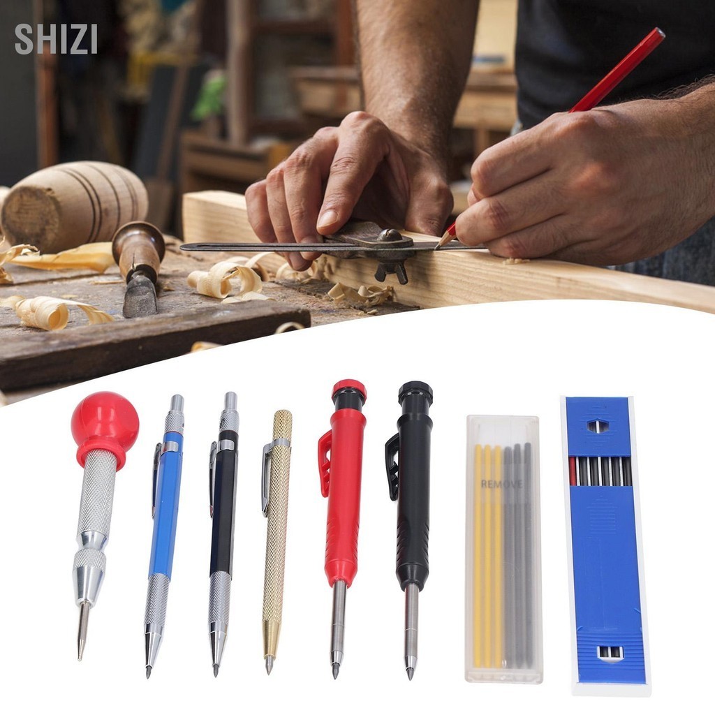 ShiZi Carpenter Scriber Marking Kit ดินสอกดแข็งพร้อมเครื่องหมายเติมคา ...