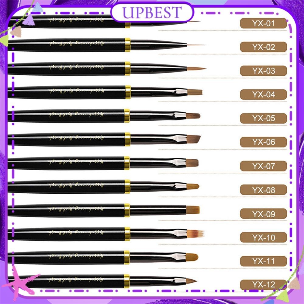 Nail Art Functional Nail Brush Set Painting Pulling Line Halo Dye ...