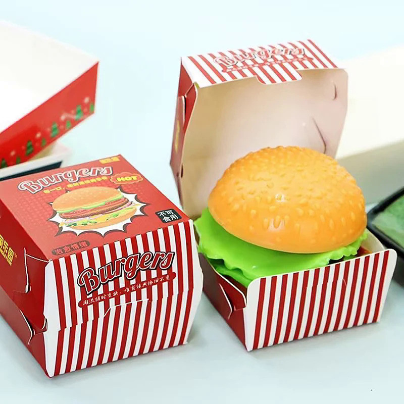 Simulation Burger Stress Relief Toy Stress Ball 3D Squishy Hamburger ...