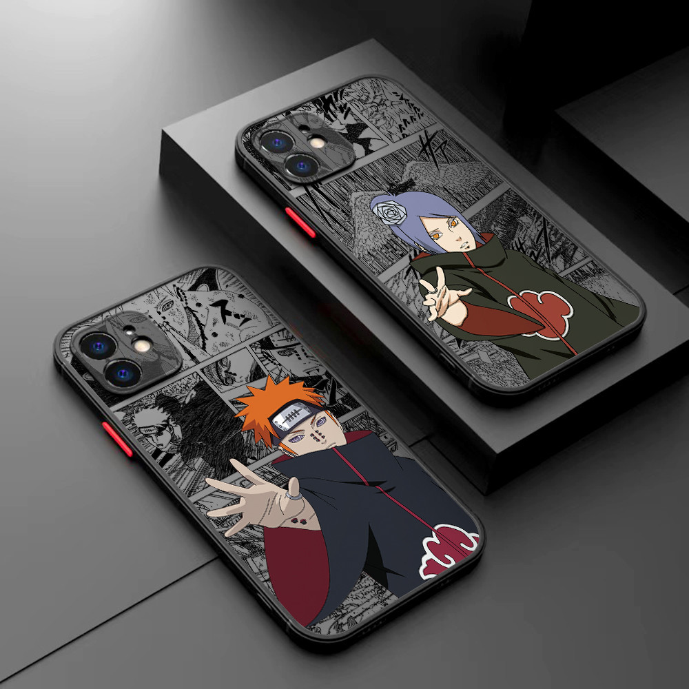 เคสโทรศัพท์มือถือ โปร่งแสง ผิวด้าน ลายการ์ตูนนารูโตะ Pain Konan สีดํา ...