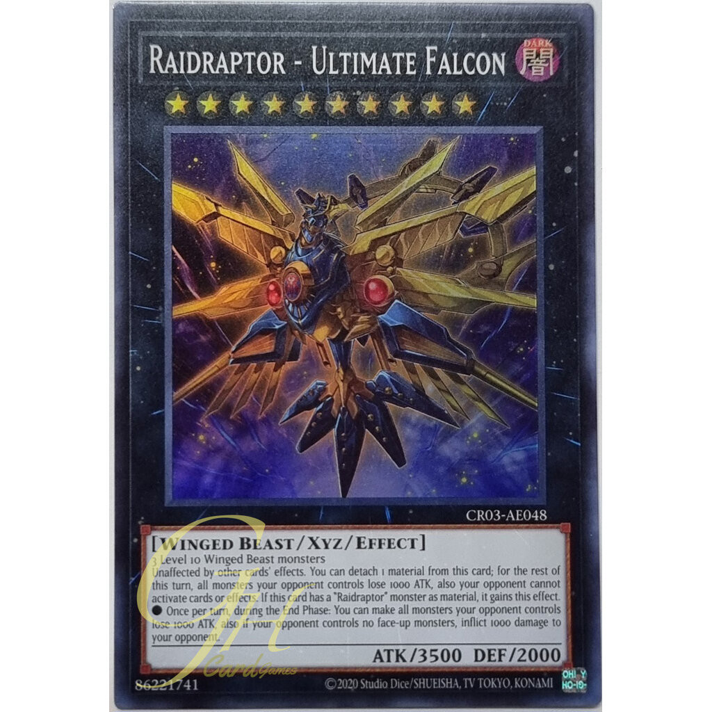 Yugioh [CR03-AE048] Raidraptor - Ultimate Falcon (Super Rare) | Shopee ...