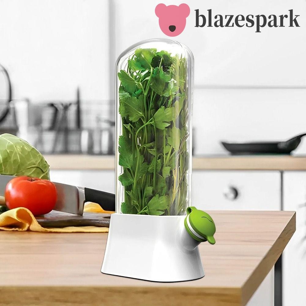 Blazespark Herb Crisper Saver Pod, ขวดรักษาผักป้องกันความดันพลาสติก, ตู้เย็นภาชนะเก็บสมุนไพร ...