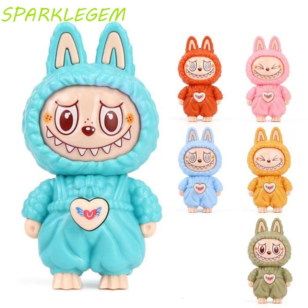 Sparklegem Labubu Face เปลี่ยนตุ๊กตา,พร้อมพวงกุญแจ 3 Facial Labubu Face ...