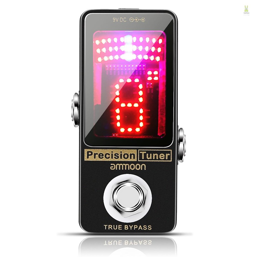 Ammoon Precision Chromatic Tuner Pedal จอแสดงผล LED ขนาดใหญ่เปลือกโลหะ ...