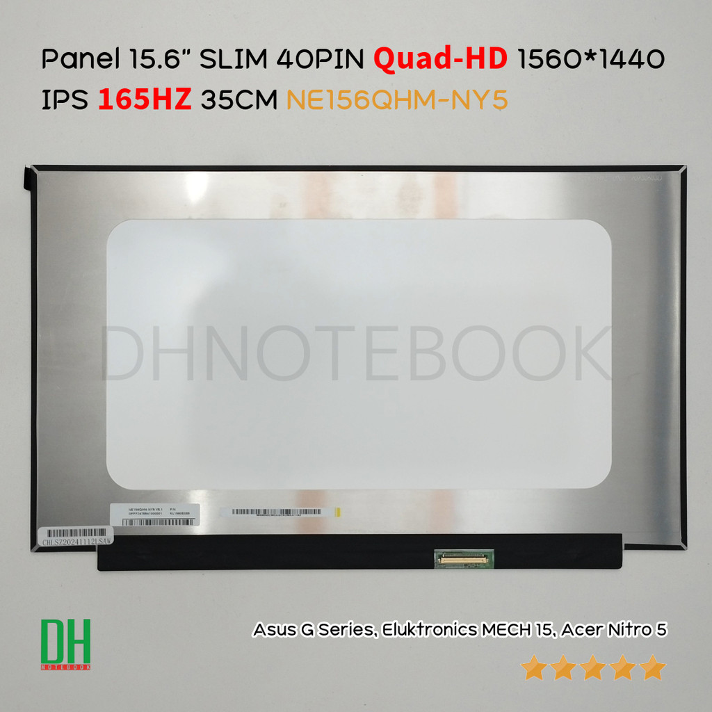 อะไหล่หน้าจอ LCD ขนาด 15.6 นิ้ว QHD IPS 165Hz โมเดล NE156QHM-NY5 รองรับ Asus G Series, Acer ...