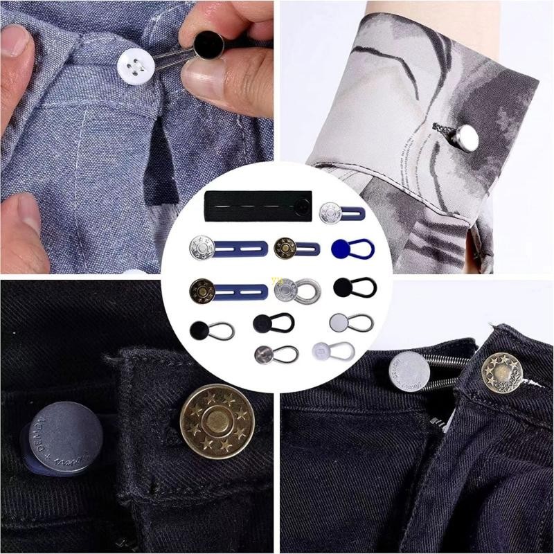 Yu 30 ชิ้นกางเกงยืดหยุ่นปุ่ม Extender ปรับ Retractable Collar Extender ...
