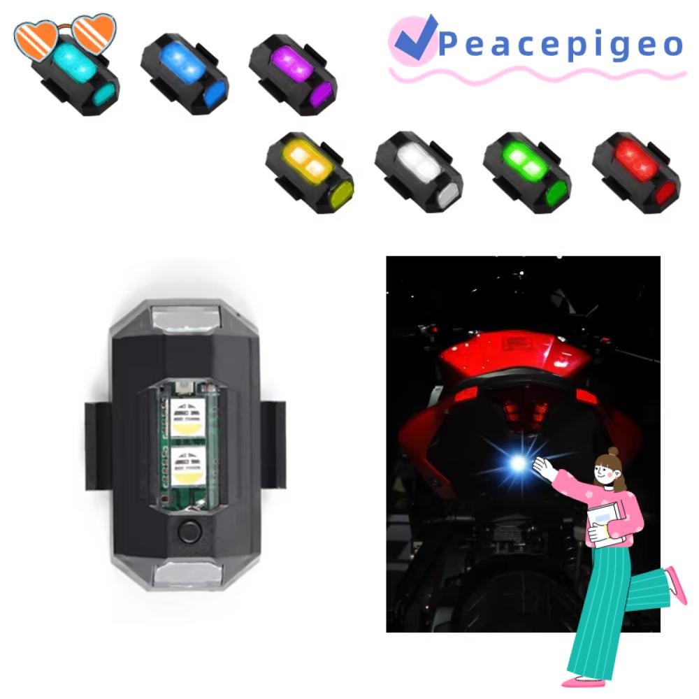 ไฟเตือน PEACEPIGEO, แฟลชฉุกเฉินเจ็ดสี Drone Strobe Light, ชาร์จ USB คู่มือสวิทช์ไฟเตือน Kite ...