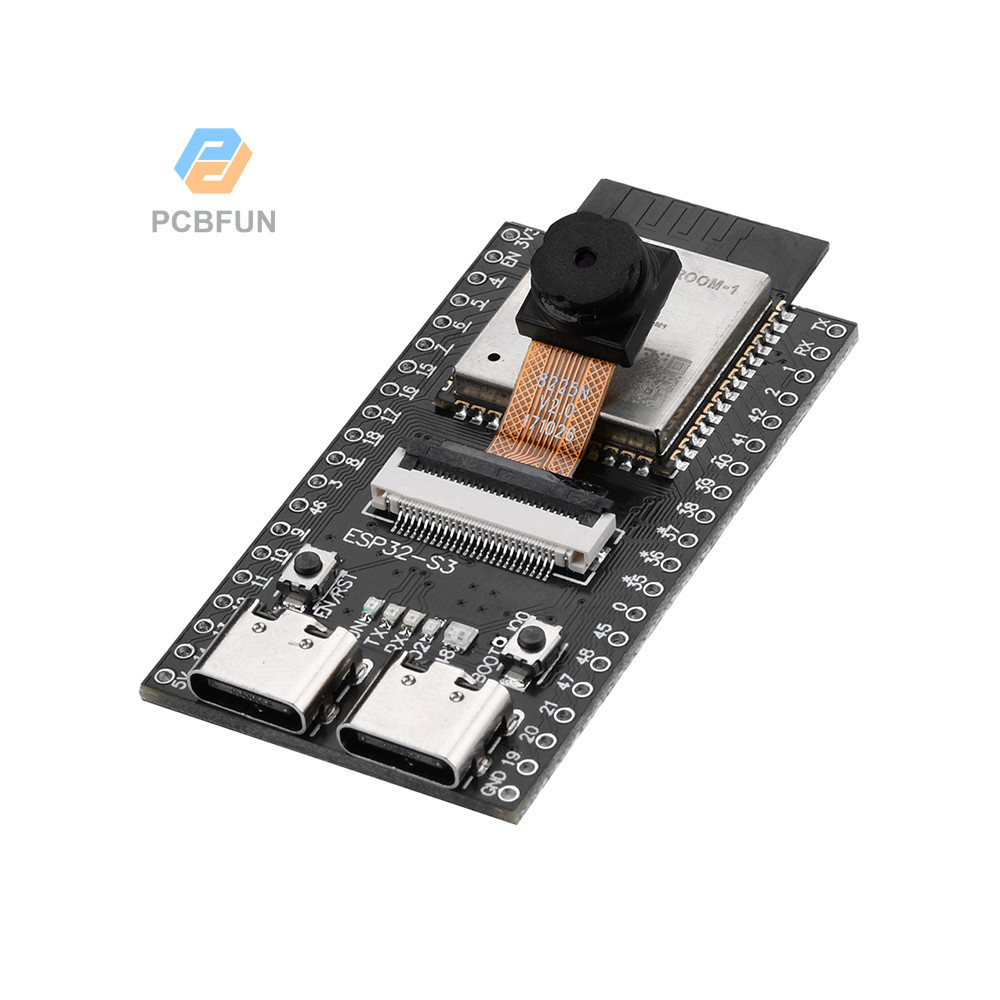 Pcbfun ESP32-S3 WROOM CAM โมดูลบอร์ดพัฒนา WiFi บลูทูธ ESP32-S3-WROOM-1 N16R8 อินเตอร์เฟซ TYPE-C ...
