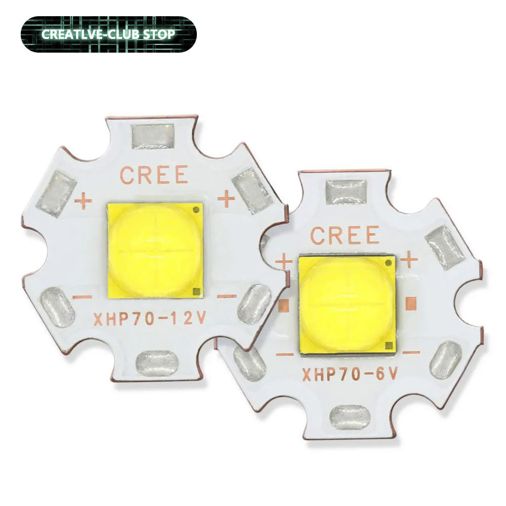 Xhp70 ชิปโคมไฟ LED พลังงานสูง 7070 20W DC6V 12V แบบเปลี่ยน XHP70.2 ...