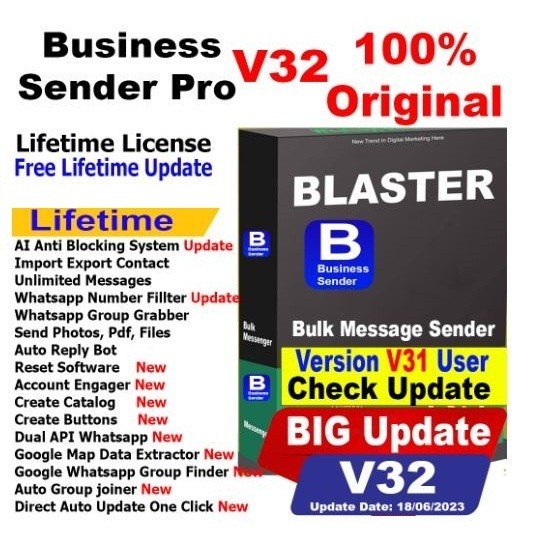 [พร้อมส่ง] Business Sender Pro V32 - 2023 WhatsApp Blaster | Bulk ...