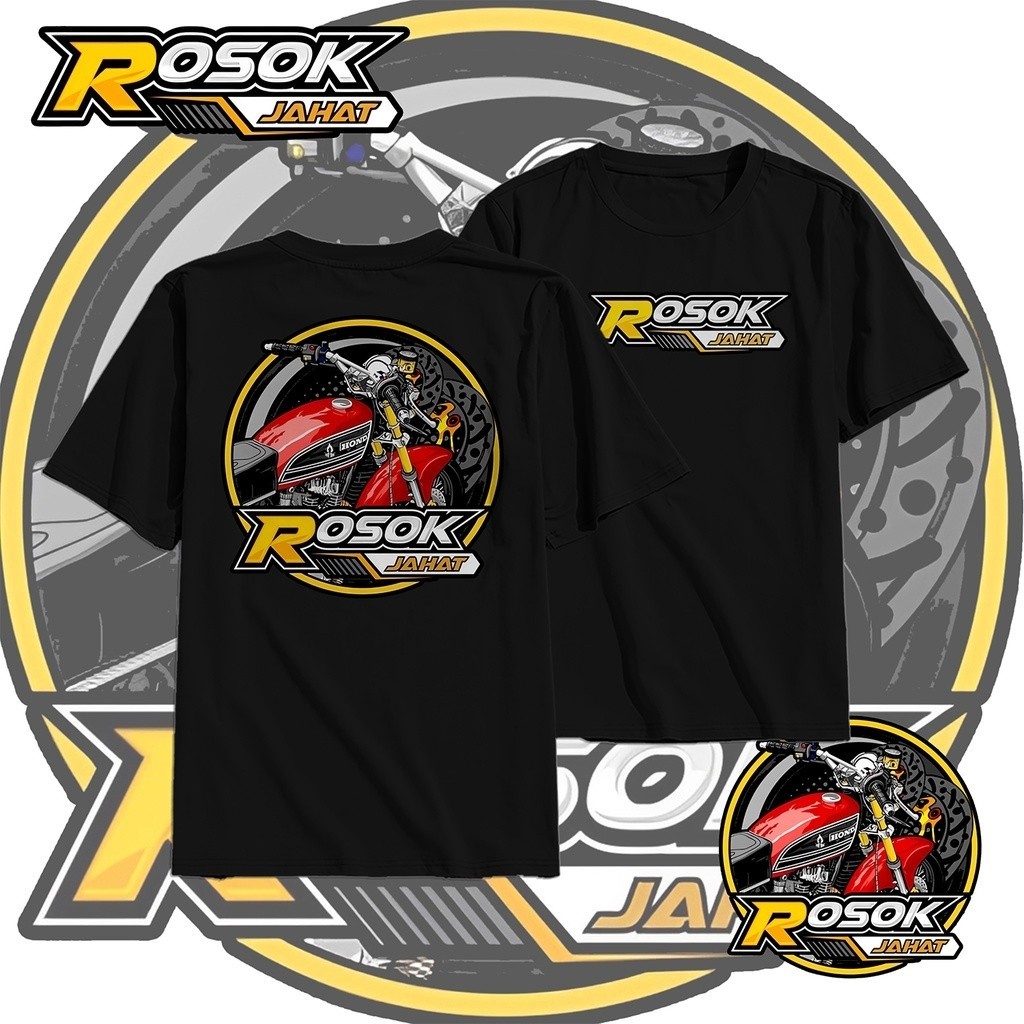 เสื้อยืด ลาย Honda Rosok Squad Cb Red Gl Distro Motorcycle Herex แฟชั่น ...