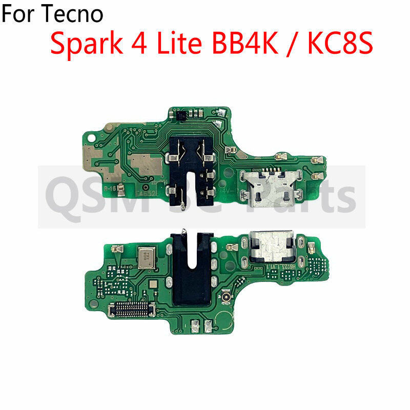 สําหรับ Tecno Spark 4 Lite BB4K / KC8S USB แท่นชาร์จพอร์ตหูฟังแจ็คเสียง ...