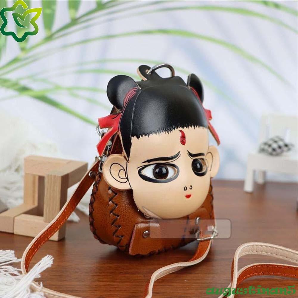 Augustinan Ne Zha 2 กระเป๋าสตางค์ PU, Mini Retro Nezha กระเป๋า, Key ...