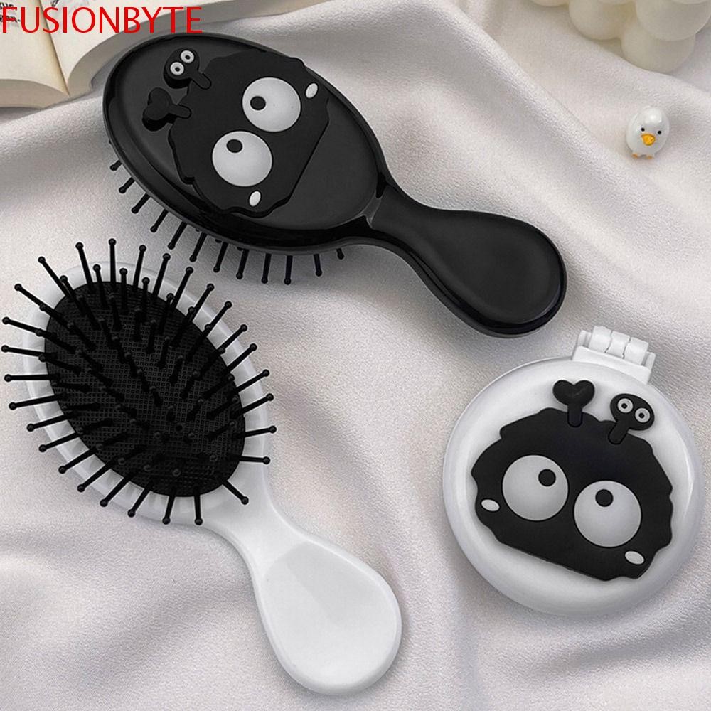 Fusionbyte หวีกระจก, พับ Anti static การ์ตูนถุงลมนิรภัยหวี, ตลกมือถือพลาสติกรอบ Air Cushion หวี ...