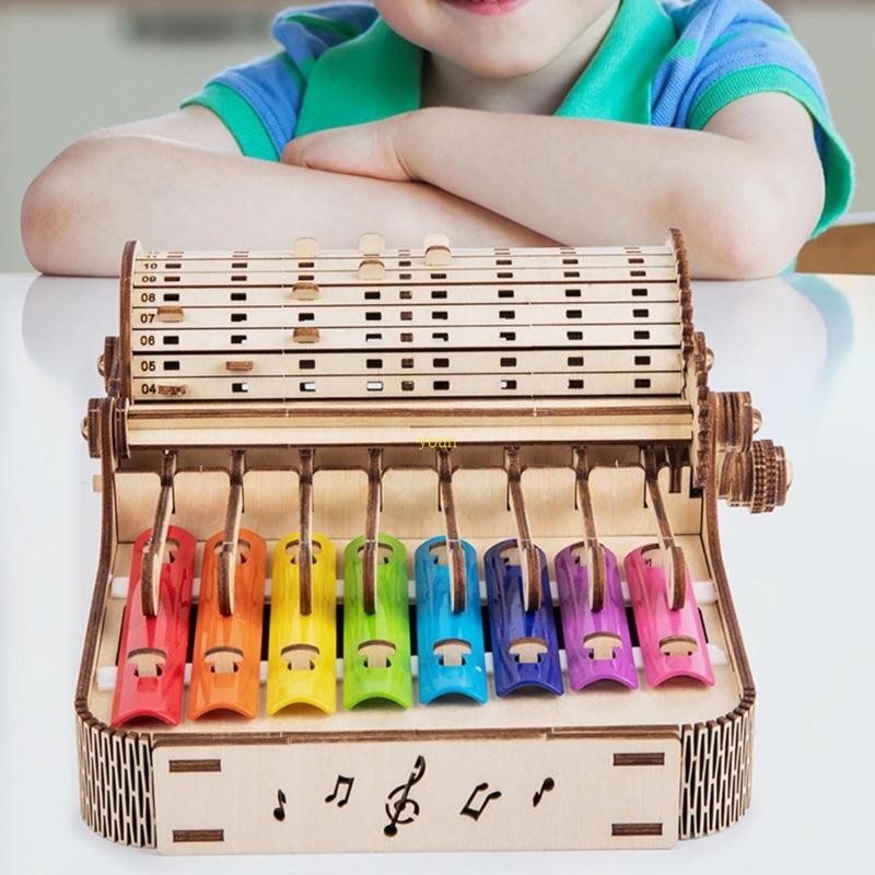 Youn เด็กดนตรีของเล่น Orff เครื่องกระทบธรรมชาติ Hand Crank Xylophone ...