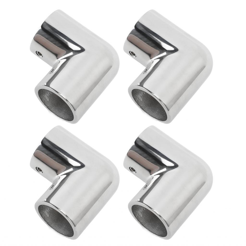 Boat Hand Rail Elbow Fitting Heavy Duty 316 Stainless Steel 90 Degree ...
