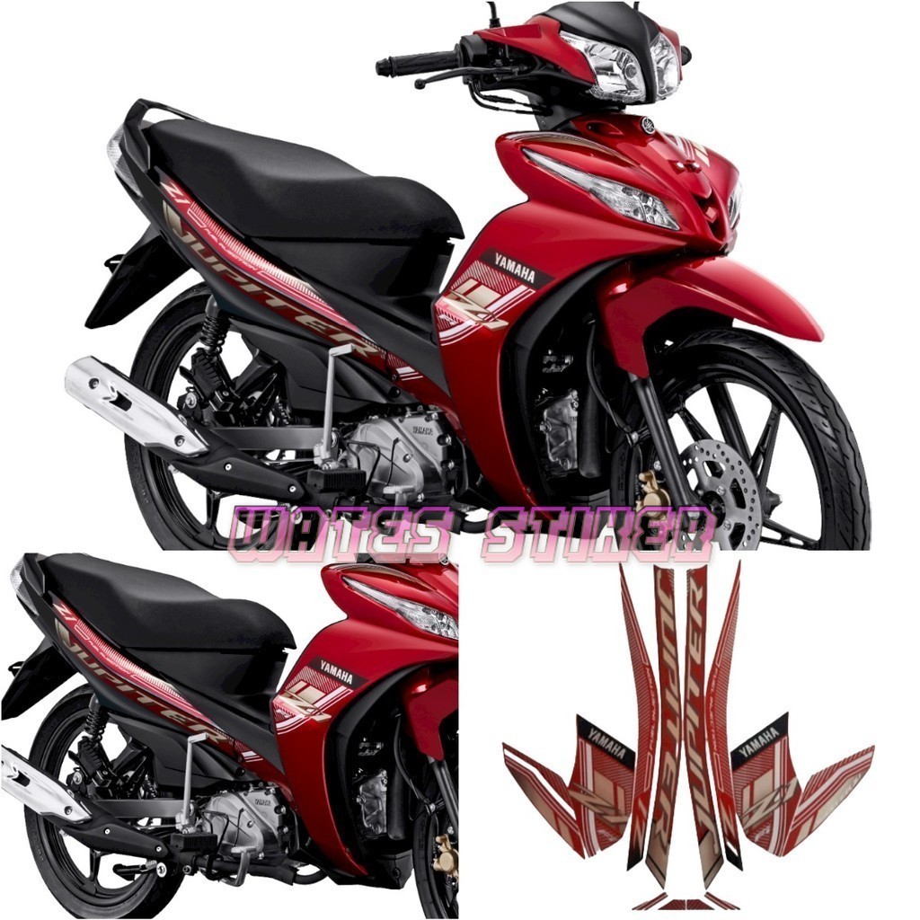 Merah Striping Decal Pole Sticker yamaha jupiter z1 2023 2024 Red Color ...