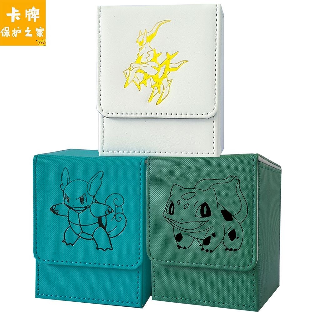 Pokemon Card Box Leather PTCG Card Box กล่องความจุขนาดใหญ่ DTCG Card ...