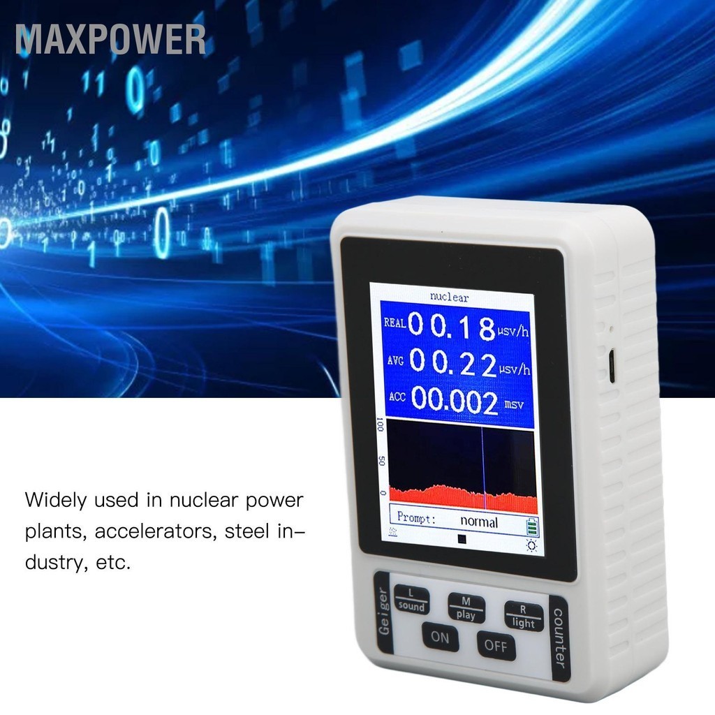 Maxpower เครื่องตรวจจับรังสีนิวเคลียร์ เคาน์เตอร์ไกเกอร์ X β γ เครื่อง ...
