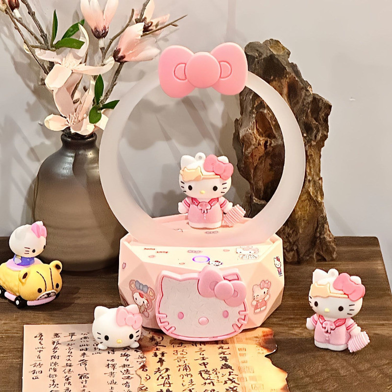 Sanrio Hello Kitty Bright Moon ไฟกลางคืนการ์ตูนไร้สายบลูทูธส่งปิดสาว ...