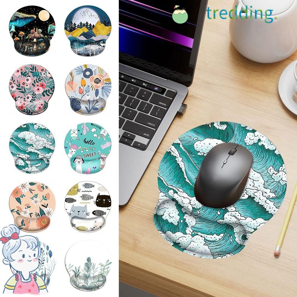 Tredding491 แผ่นรองเมาส์, ที่วางข้อมือลื่น Mice Hand Support, ซิลิโคน ...