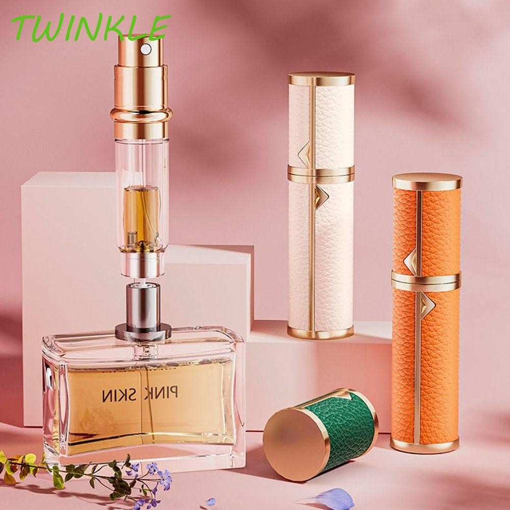 Twinkle1 ขวดน้ําหอมที่เติมด้านล่าง, กลิ่นหอมหรูหรา 5ml ขวดสเปรย์หนังแท้, ตัวอย่าง Vials Self ...