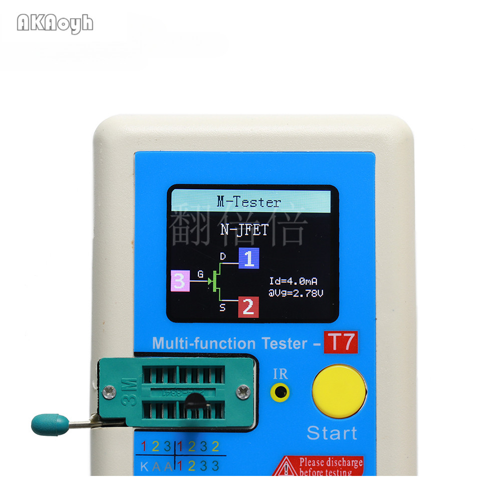 เครื่องทดสอบทรานซิสเตอร์ความเร็วสูง LCR-T7 จอแสดงผลกราฟิกหน้าจอสีเต็มรูปแบบผลิตภัณฑ์สําเร็จรูป ...