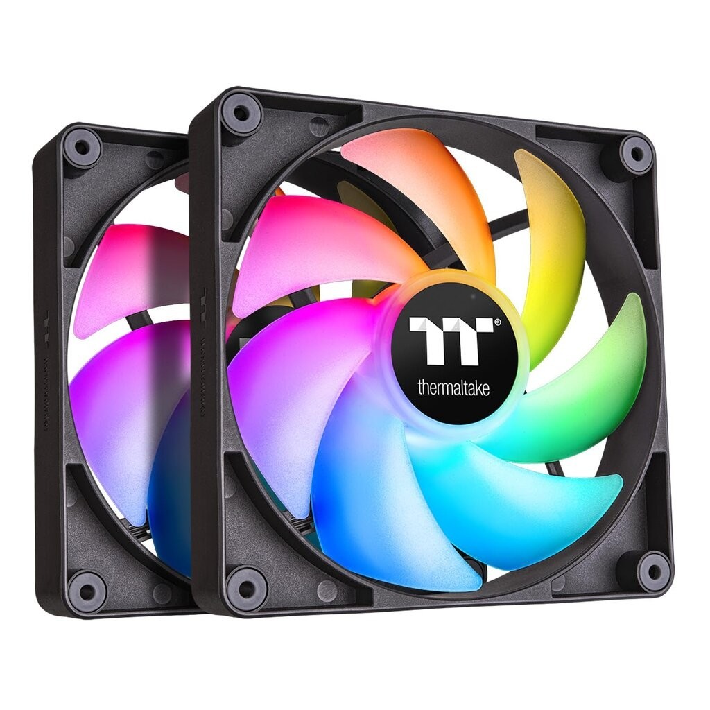 Thermaltake CT120 ARGB BLACK 2-FAN Pack CL-F149-PL12SW-A Daisy-Chain ...