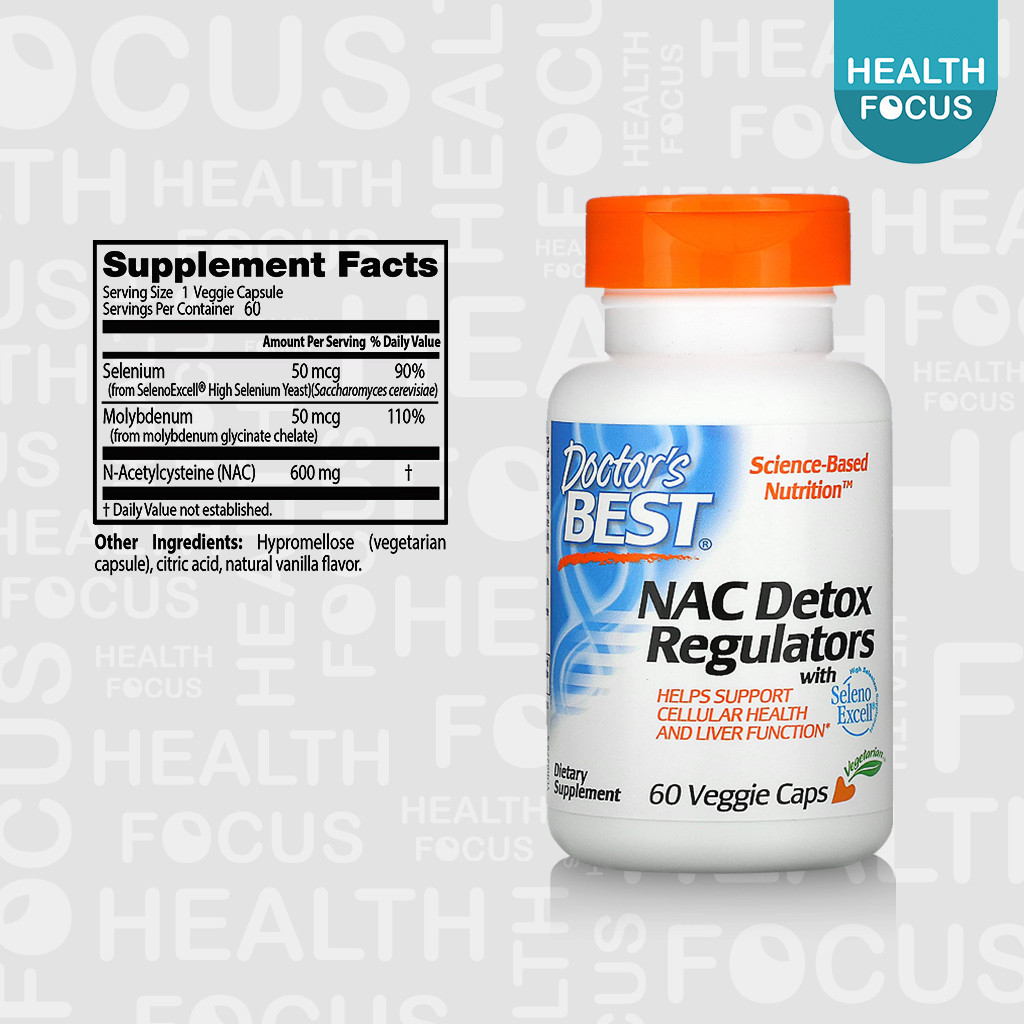 [พร้อมส่ง] Doctor's Best NAC Detox Regulators 600 mg ดอกเตอร์เบส N ...