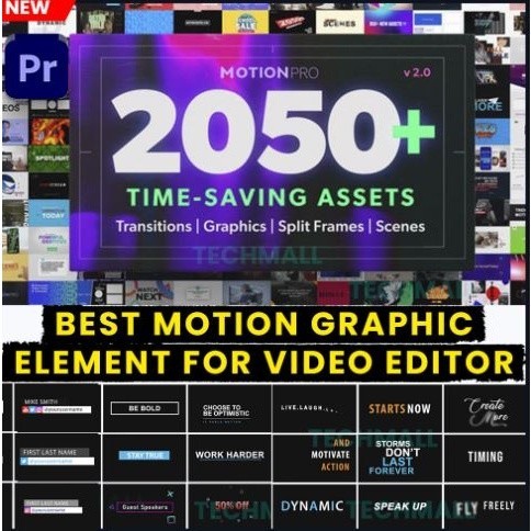 【พร้อมส่ง】2050+ Best Motion Graphics Asset for Video Maker | Premiere ...
