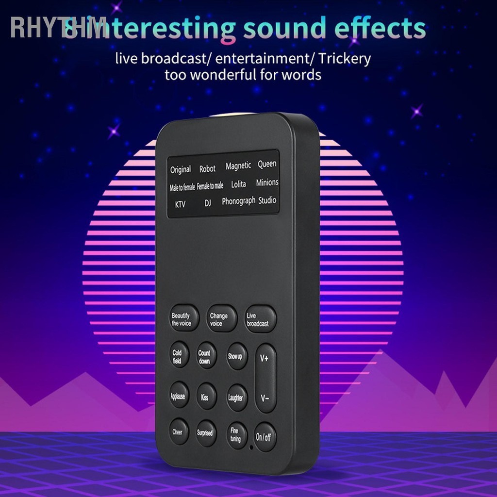 Rhythm Voice Changer Handheld Mini Device 8 เครื่องเอฟเฟกต์เสียงสำหรับ ...