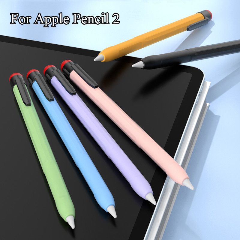 เคสวินเทจสําหรับ Apple Pencil Pro 2 Gen ซิลิโคนเหลวคลิปผิวกันลื ่ น ...
