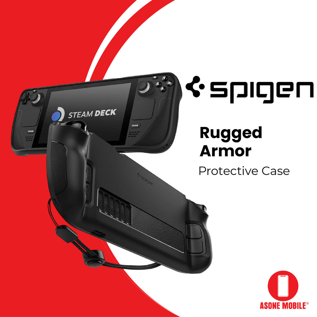 Spigen เคสป้องกันเกราะที่ทนทานสําหรับ Steam Deck LCD (2022) / OLED (2023) - ฝาครอบ TPU พร้อมสาย ...