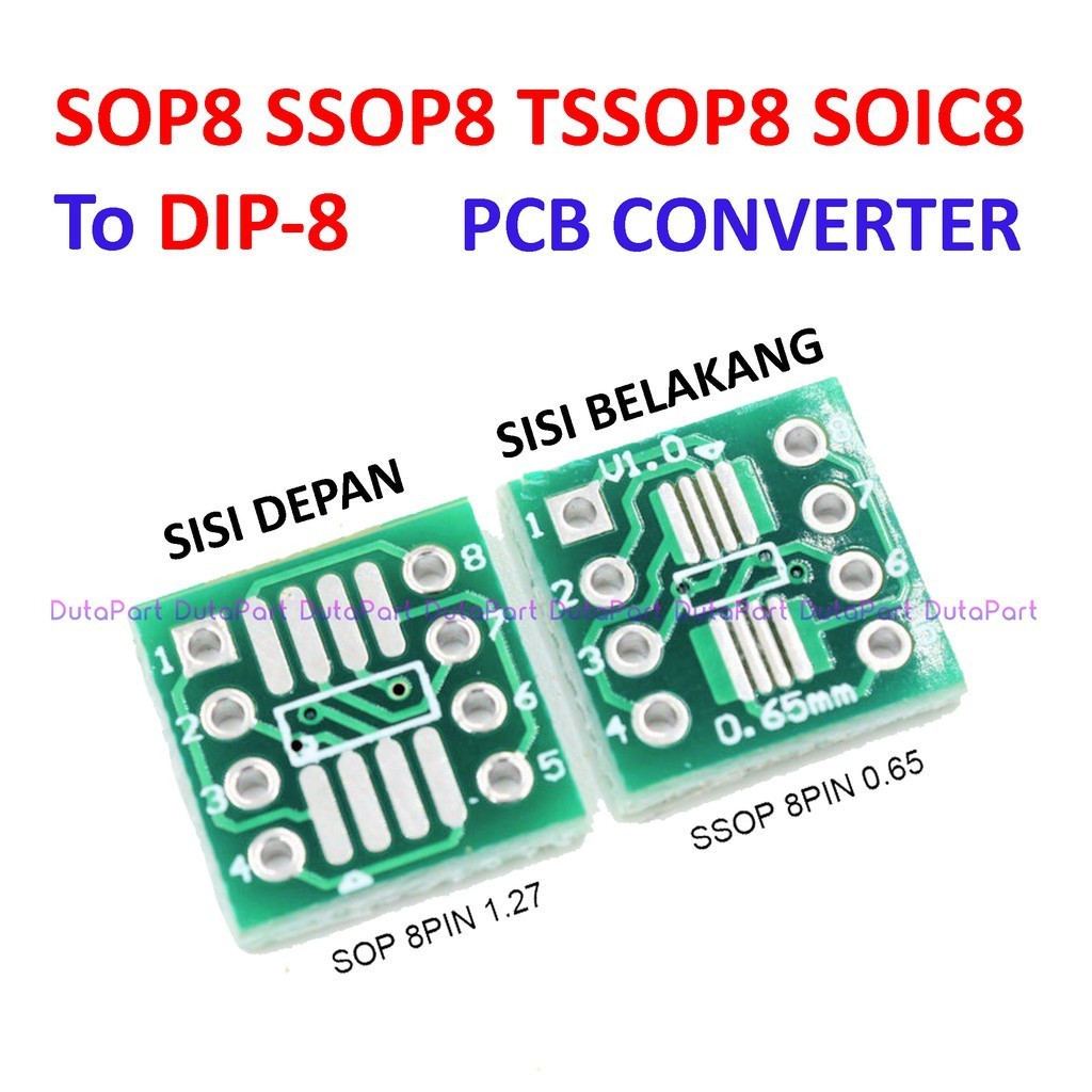 อะแดปเตอร์แปลง Pcb Board SMD SOP8 SSOP8 TSSOP8 SOIC8 To DIP8 DIP 8 ...