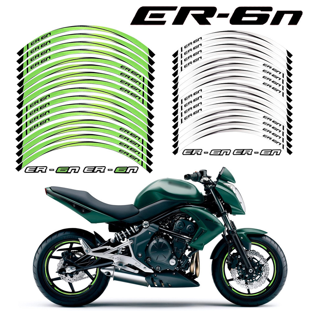 สติกเกอร์เทปสะท้อนแสง 17 นิ้ว ER-6N ER6N ER 6N สําหรับติดตกแต่งล้อรถจักรยานยนต์ Kawasaki ...