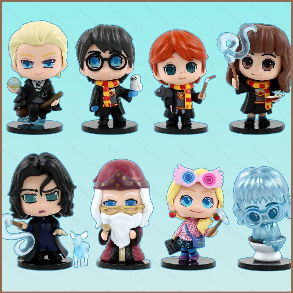 Lg 8pcs Harry Potter Action Figure Hermione Granger Ronald Billius ...
