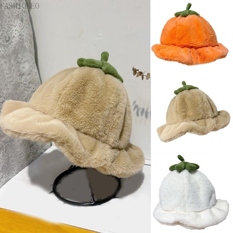 Fas Elegant Furry Persimmon หมวกอบอุ่นหมวกมะเขือยาวหมวกวันหยุดสวมใส่ ...